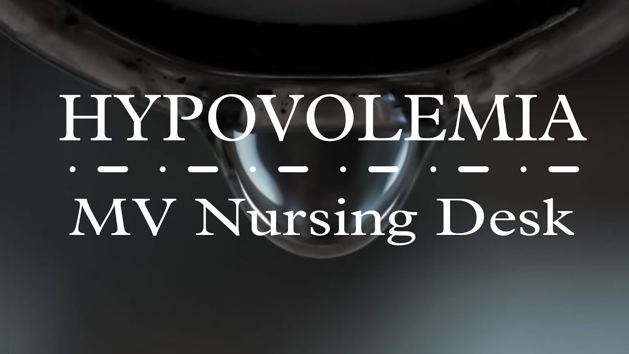 Hypovolemia | Fluid volume deficit | low fluid volume. - YouTube