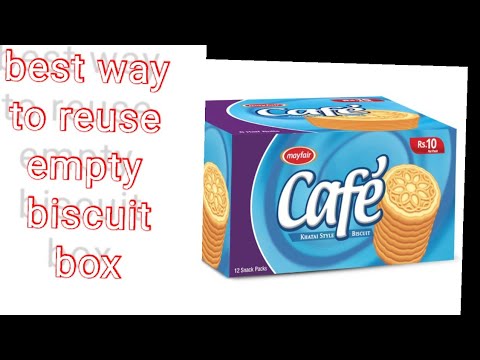 best way to recycle empty biscuit box/diy craft idea using empty ...