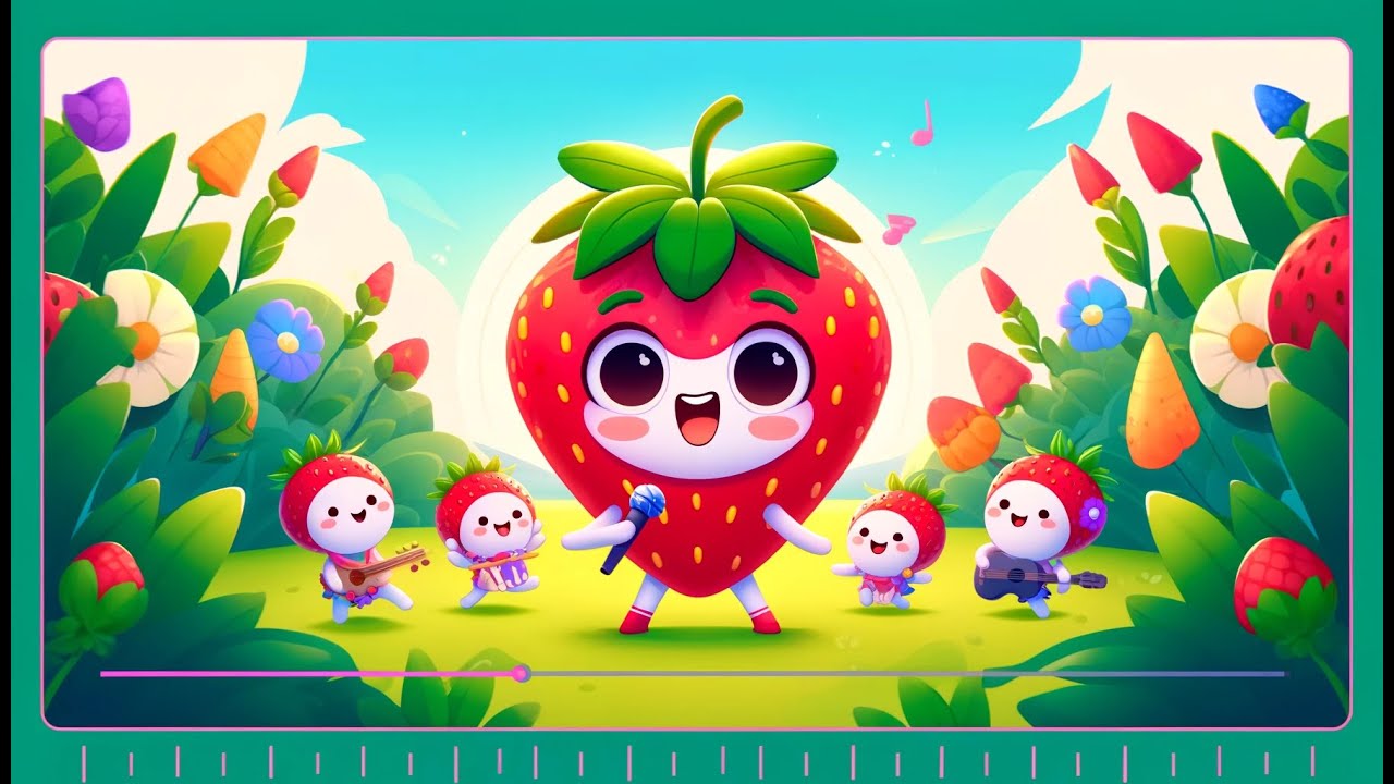 Strawberry Garden Song | Fun 2D Animation for Kids | Learning and ...