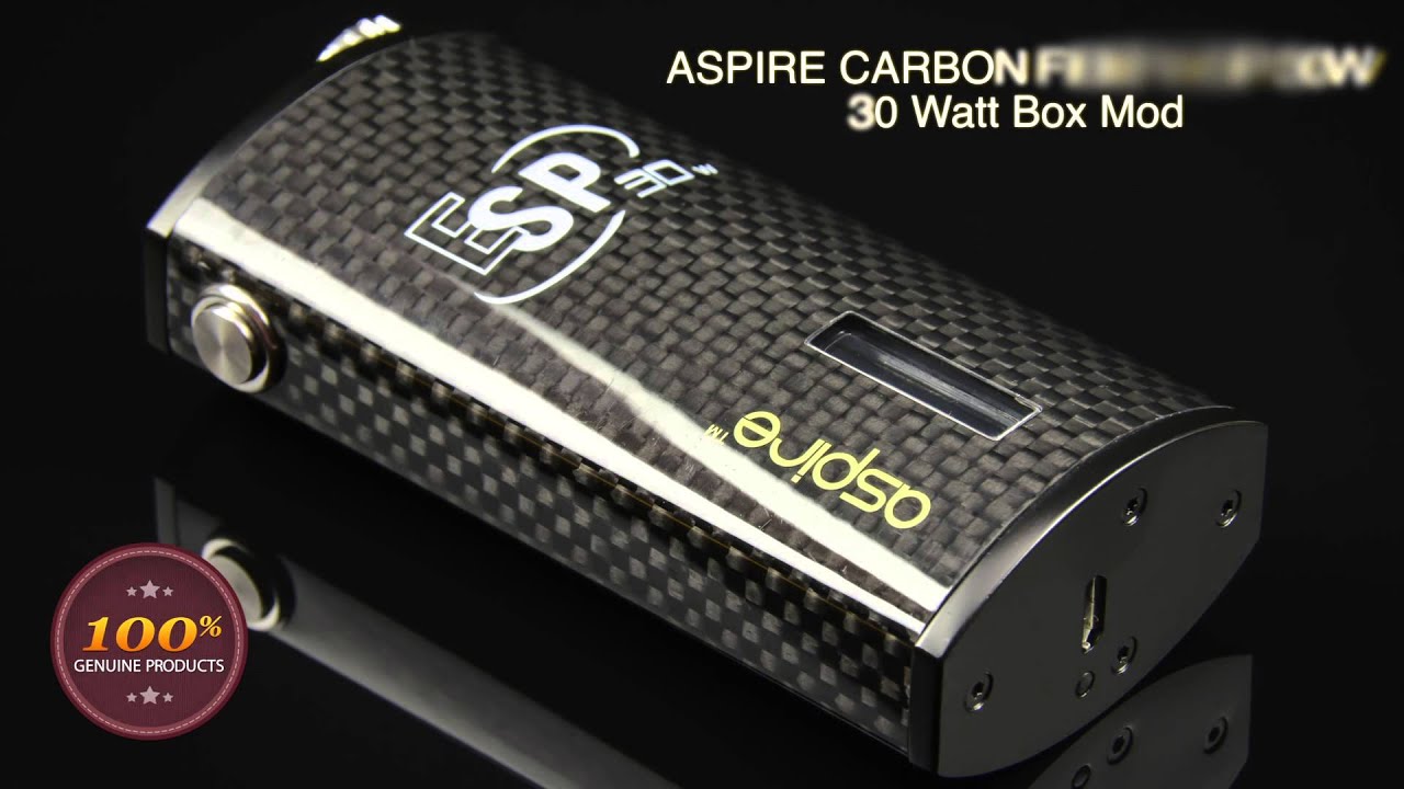 Aspire ESP 30 watt carbon fiber "box" - YouTube