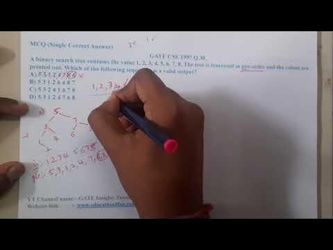 GATE CSE 1997 Q.30 || Trees ||Data Structure || GATE Insights Version: CSE - YouTube