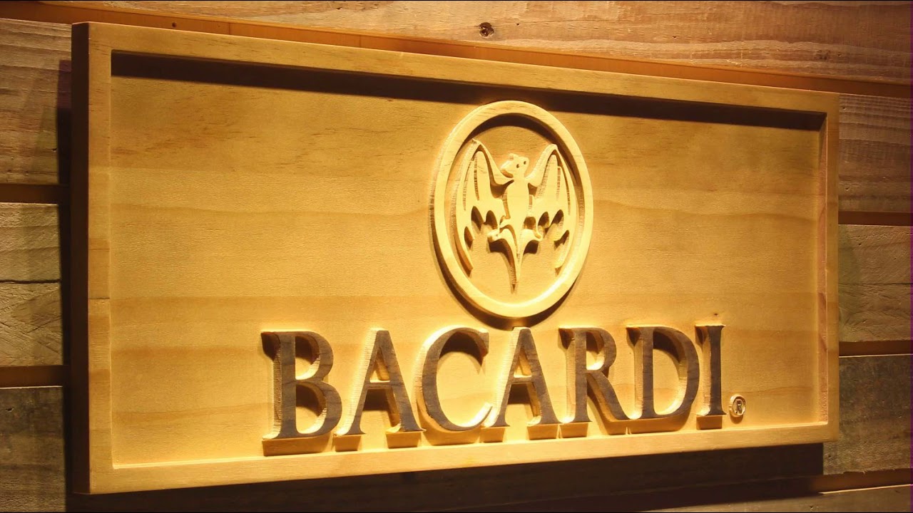 Bacardi Logo Wood Sign - YouTube