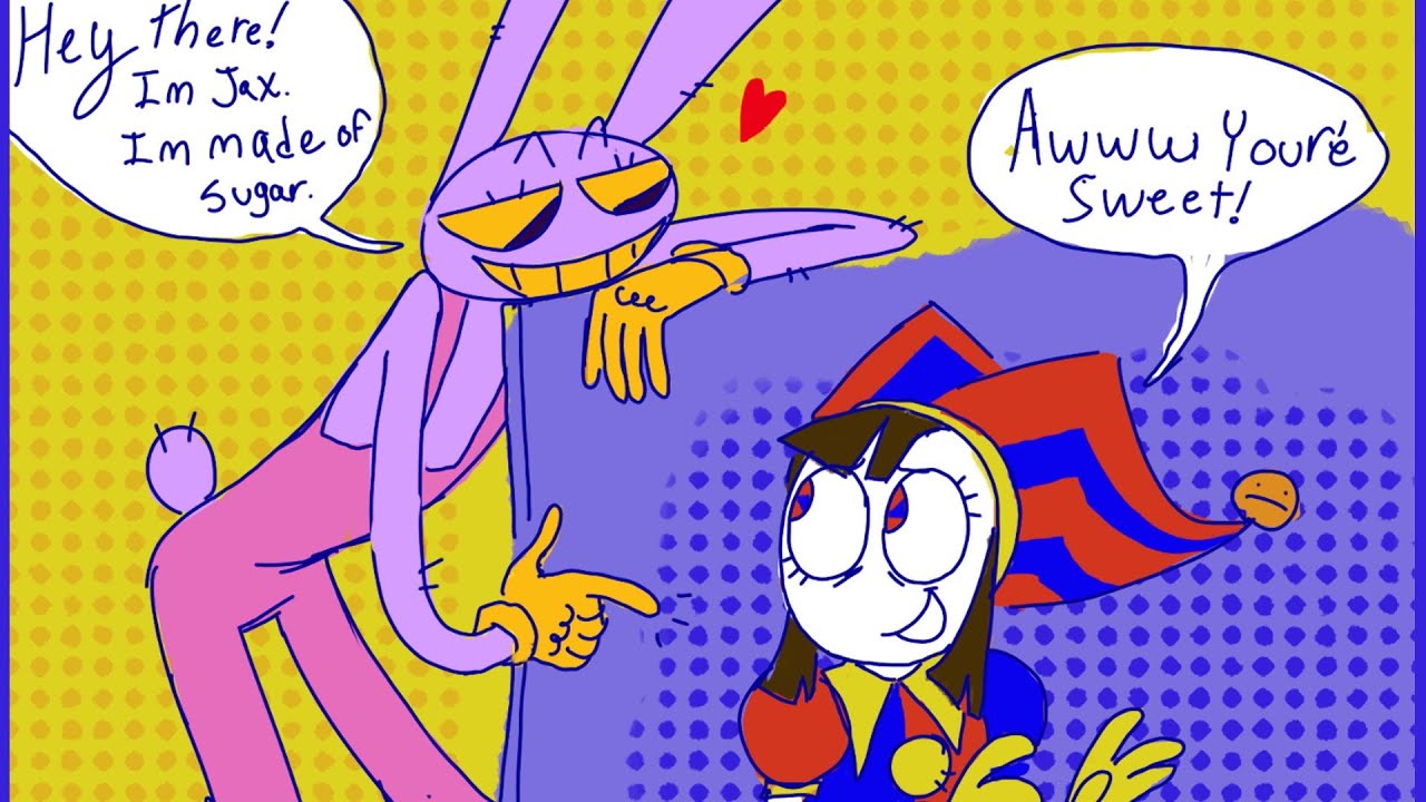 Jax FLIRTS With POMNI?!! (The Amazing Digital Circus Comic Dub) - YouTube