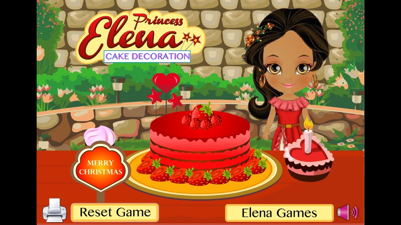 Princess Elena Beautiful Cake Decoration - Game for Girls - YouTube