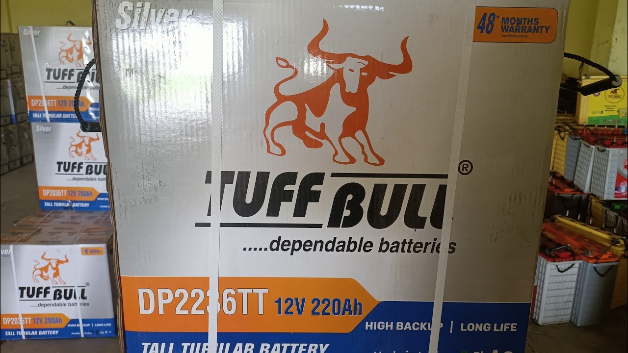 Tuff Bull inverter battery. - YouTube