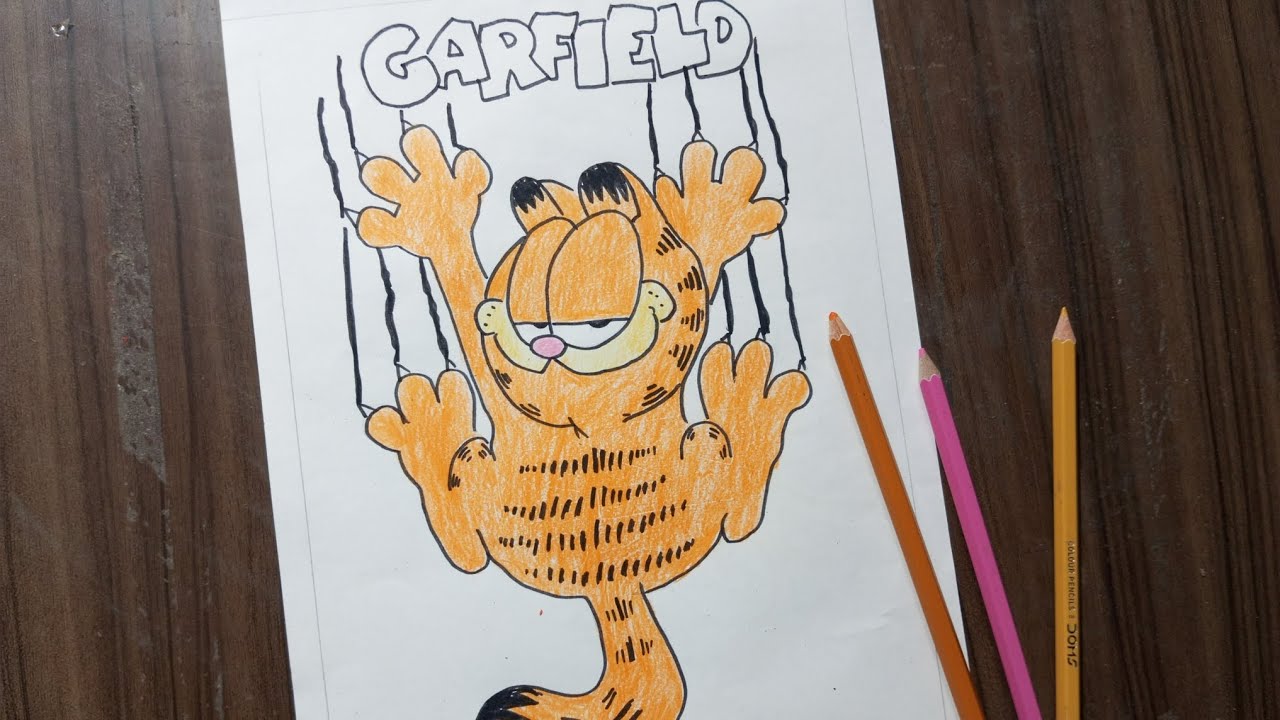 Garfield Cartoon Drawing | How To Draw Garfield | Cartoon Drawing - YouTube