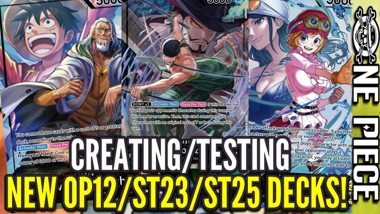 One Piece TCG - Creating/Testing OP12, ST23, ST25 Decks! (Shanks, Buggy ...