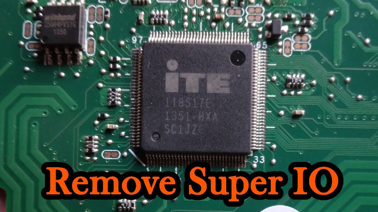 Remove IC Super IO ITE IT8517E - YouTube