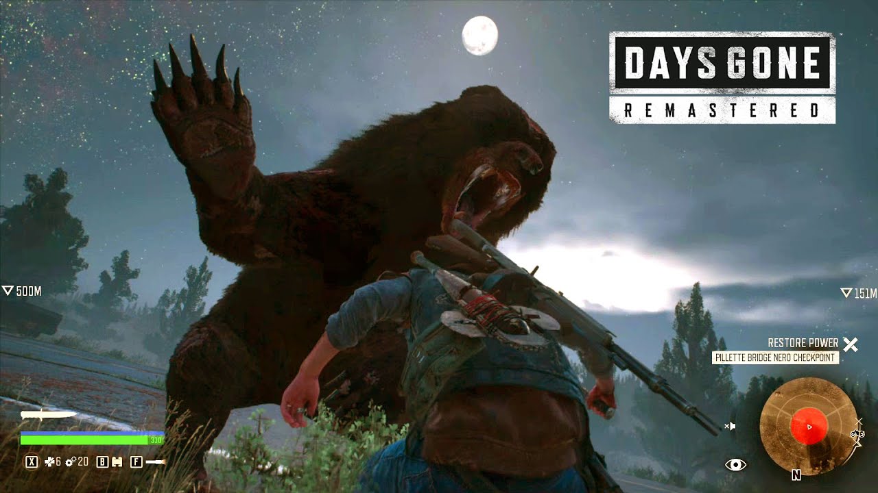 RAGER THE ZOMBIE BEAR | DAYS GONE REMASTERED - YouTube