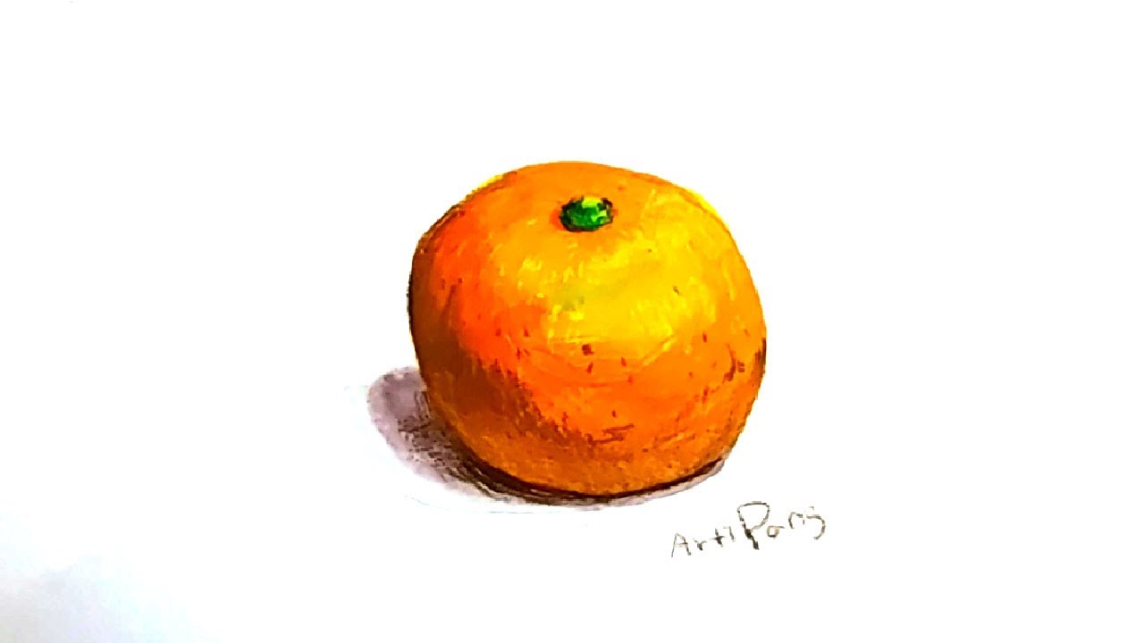 How to draw mandarin - YouTube