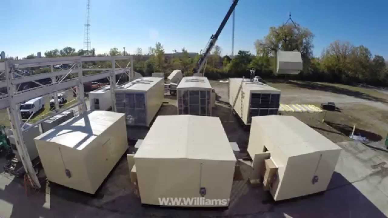 W.W.Williams - 9.75 MW MTU Backup Generator Timelapse - YouTube