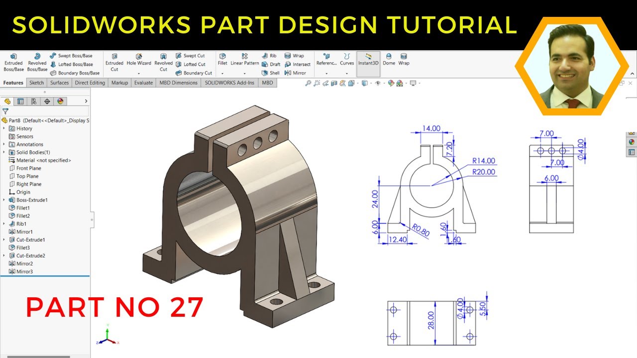 Efficient Part Design Mastery in SolidWorks: 2D Sketch to 3D Brilliance ...