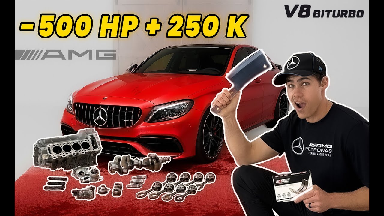 From Butchered To Breathing fire! C63S AMG Full Engine build - YouTube