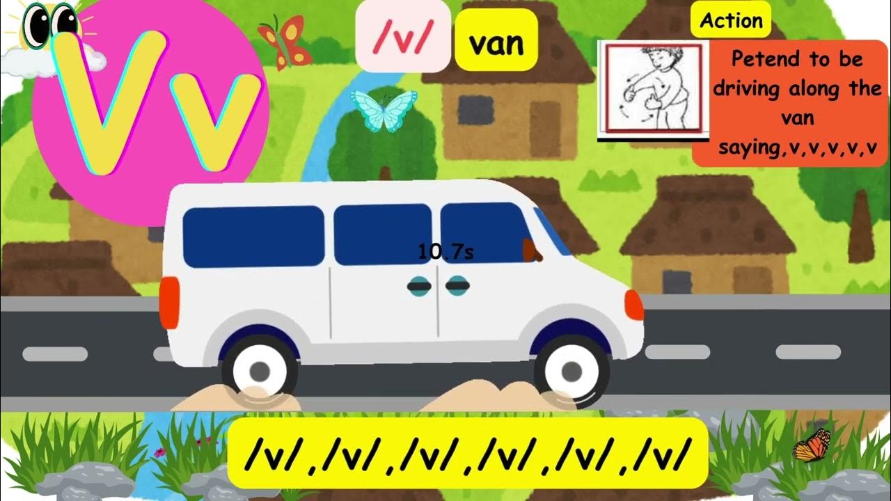 JOLLY PHONICS LETTER Vv SONG WITH SOUND AND ACTION - YouTube