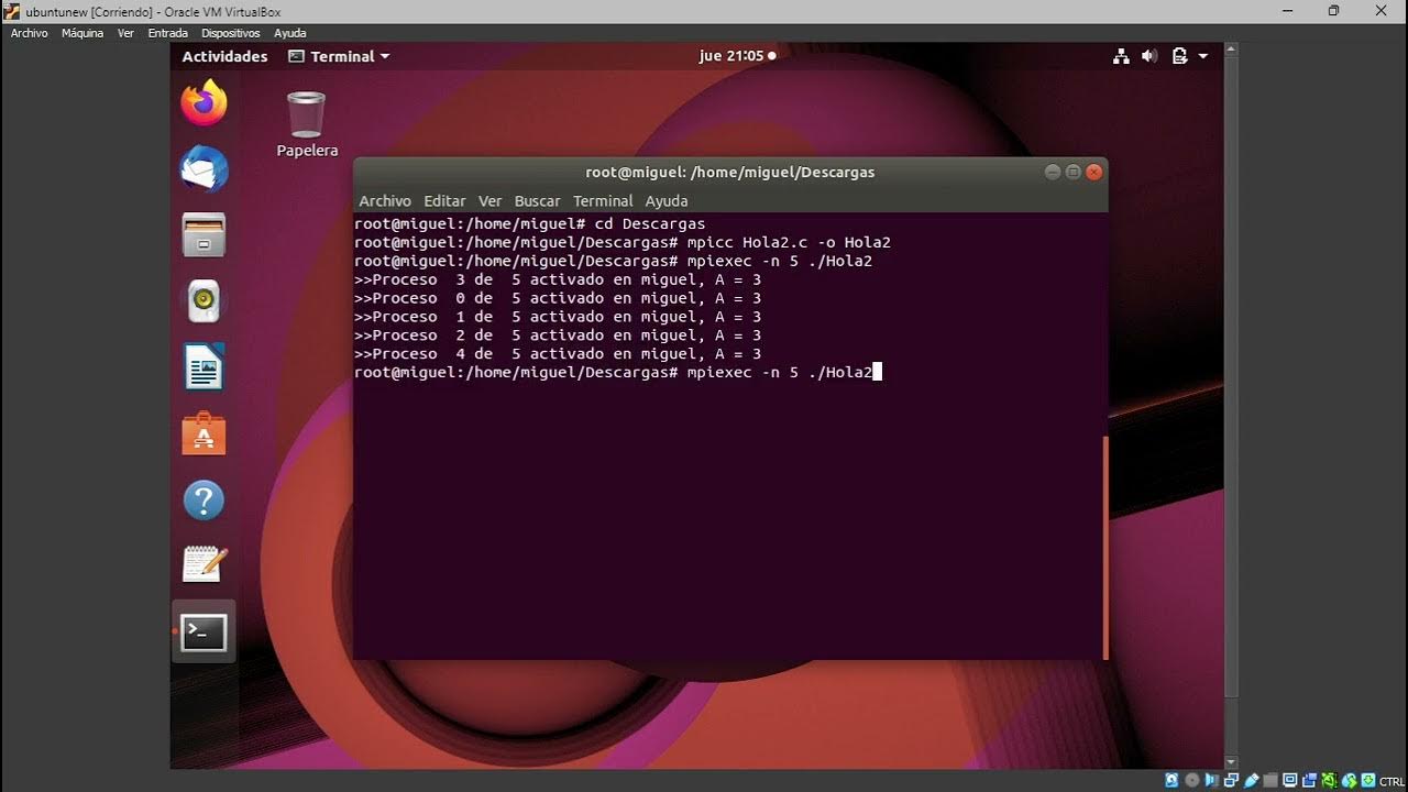 Guia de instalacion MPI en linux (UBUNTU) y ejemplos - YouTube