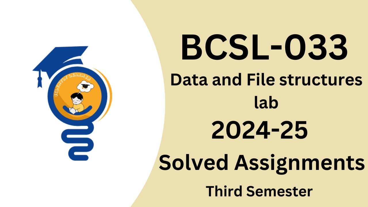 BCSL-033 solved assignment | 2024-25 | ignou assignments | bca 3 sem - YouTube