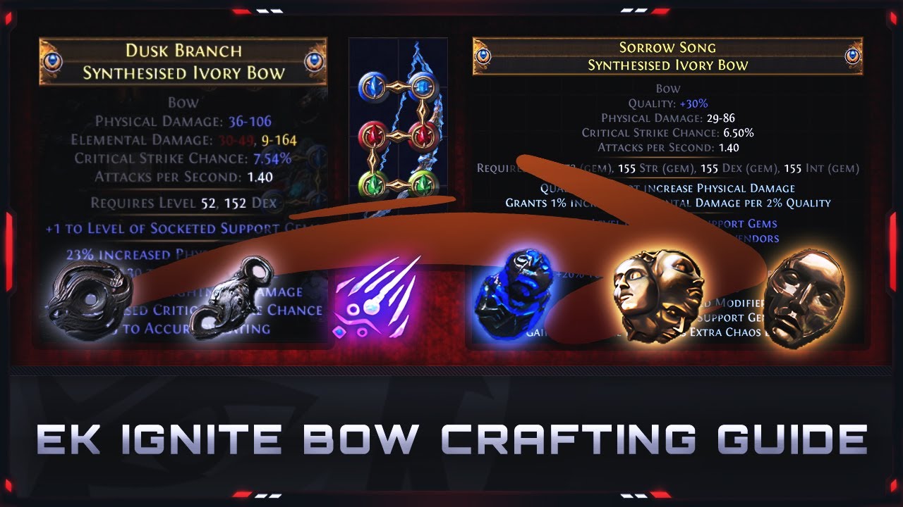 [PATH OF EXILE | 3.20] – HOW TO CRAFT AN EK-IGNITE BOW – STEP BY STEP ...