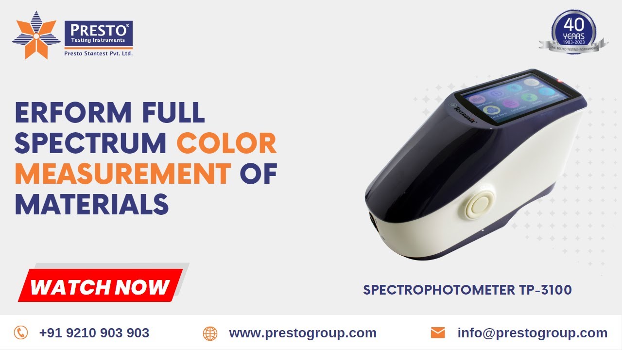 Perform full spectrum color measurement of materials with Presto ...