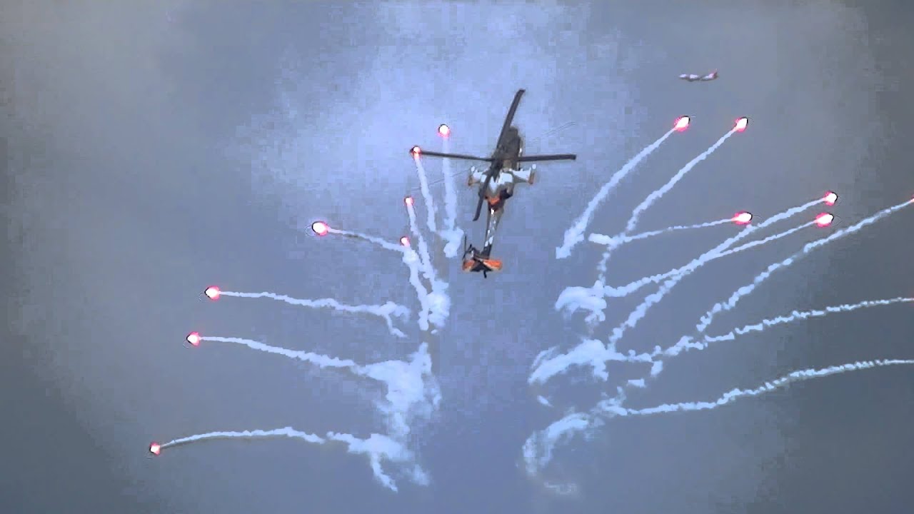 Apache display with flares - YouTube