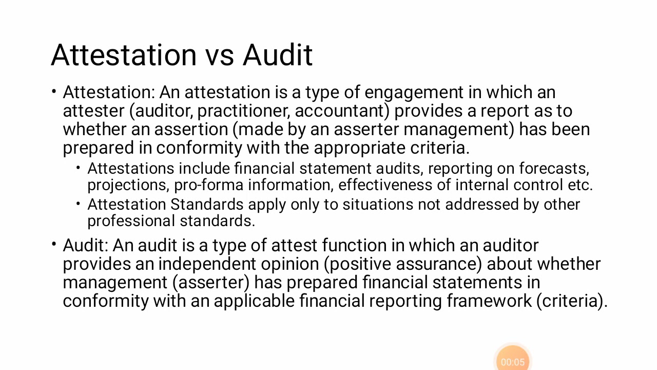 Audit and Attestation - YouTube