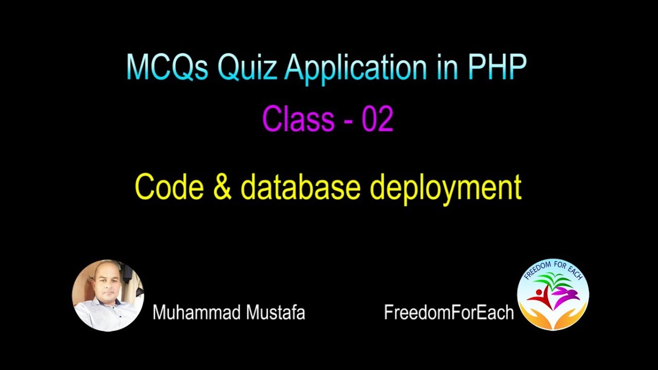 02 - MCQs Quiz PHP - Code & database deployment - YouTube