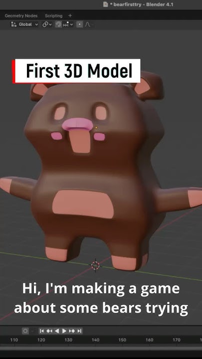 First Character Model #gamedev #3dmodeling #devlog #gamedesign #indiedev #indiegames #blender ...