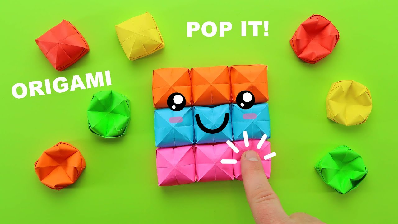 Cool Origami Pop It Fidgets. Antistress Moving PAPER TOYS - YouTube