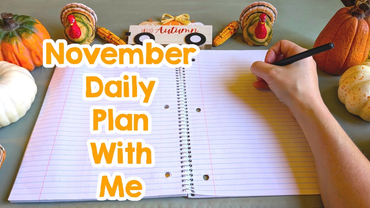 November DIY Daily Notebook Planner - YouTube