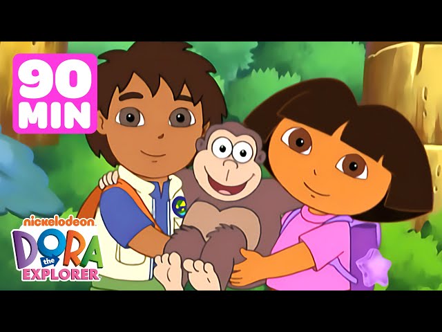 Dora the Explorer & Diego Primos Team-Up! #5 💥 90 Minutes | Dora ...