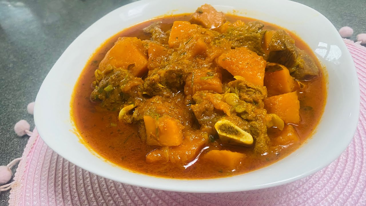 16 October 2024 Mutton Meat With Sweet Pumpkin Curry 🍛 Recipe | Meat ...