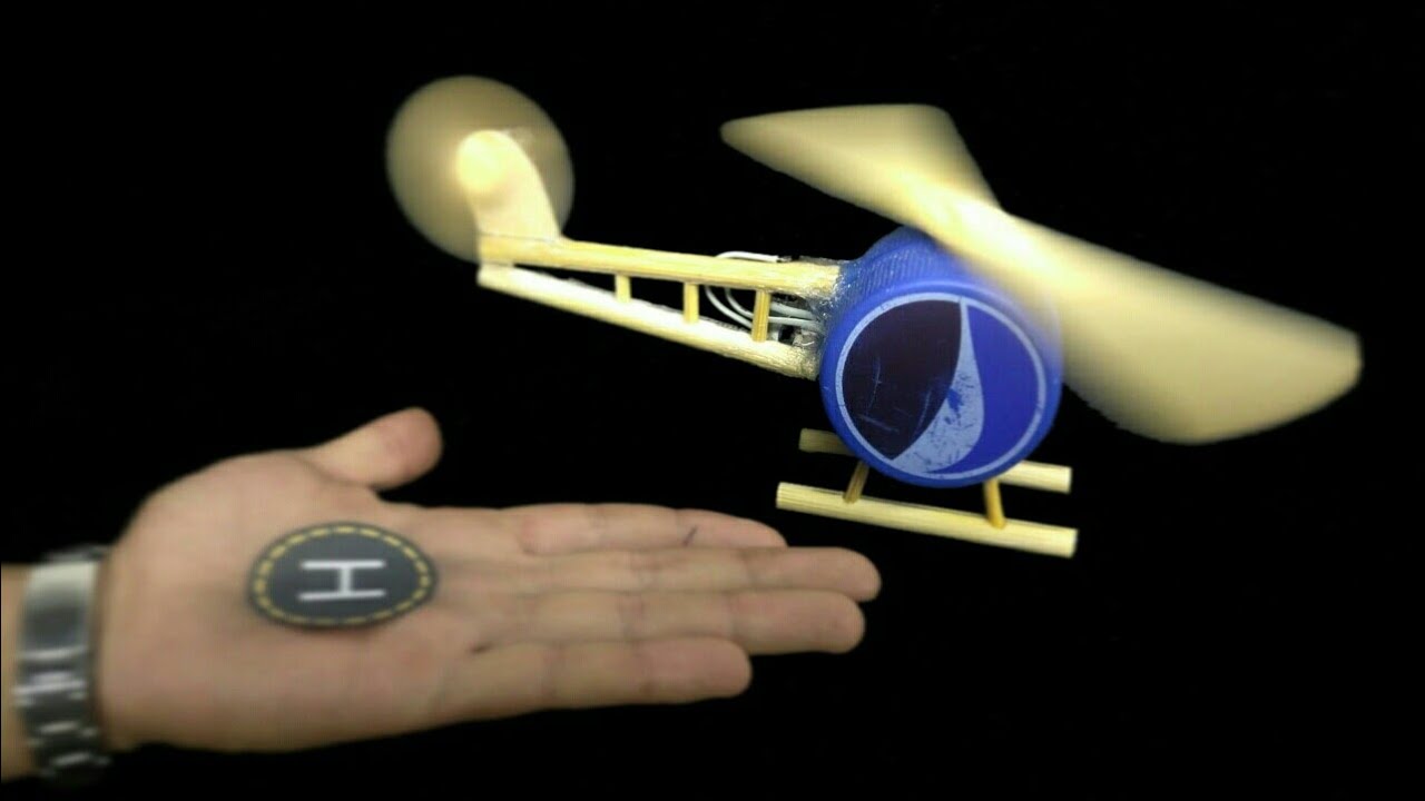 How to Make a Mini Helicopter at Home - YouTube