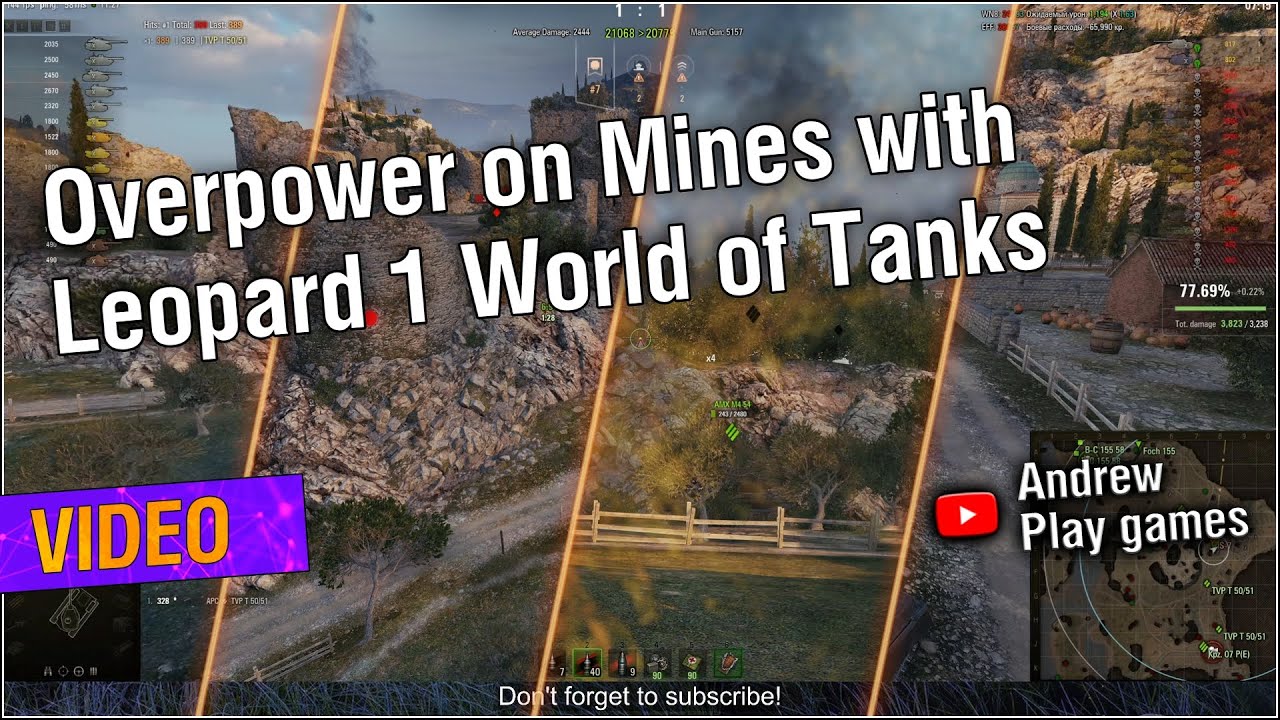 Overpower on Mines with Leopard 1 World of Tanks #worldoftanks #wot # ...