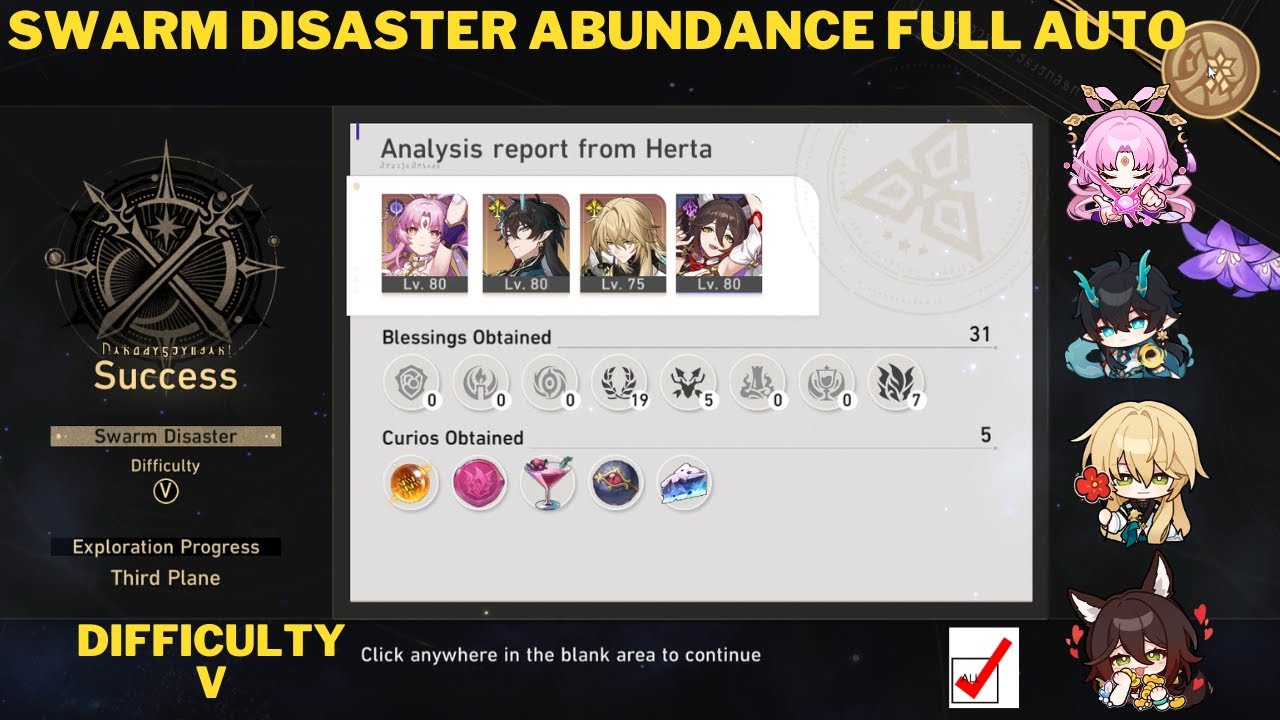 Honkai Star Rail Swarm Disaster Difficulty V Abundance Full Auto - YouTube