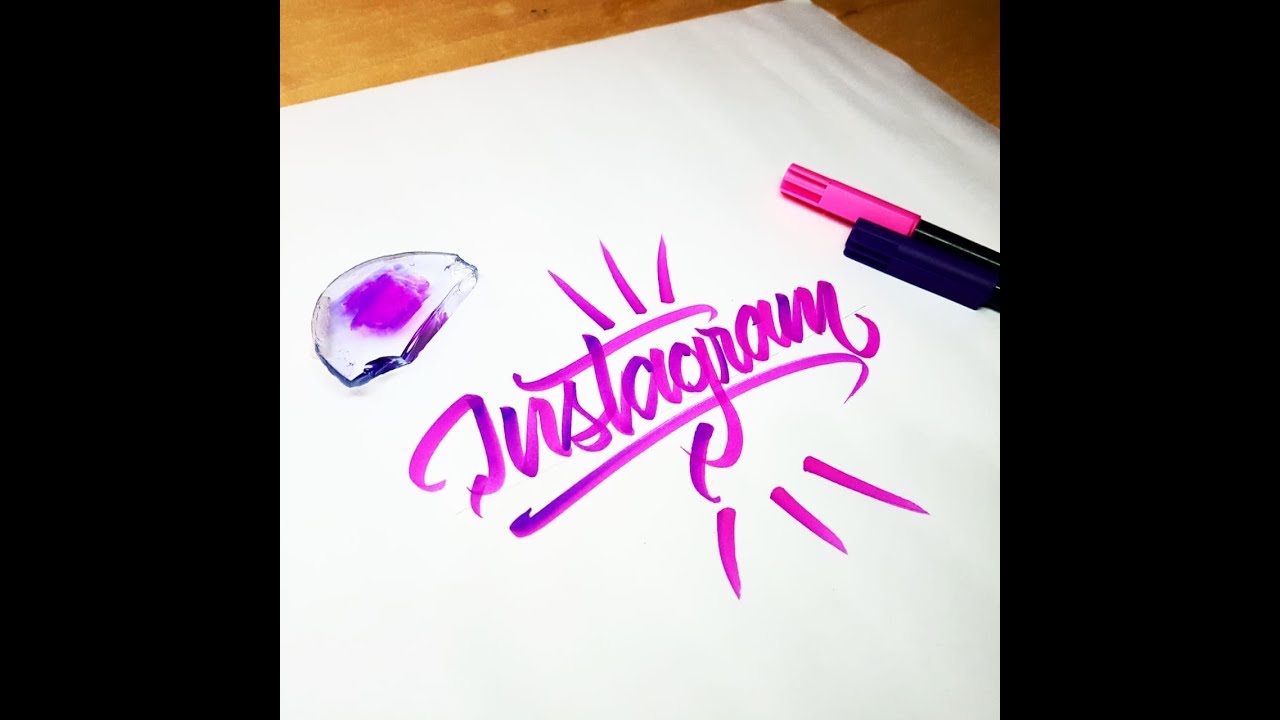 How to Blend Brush pen | Instagram | Brush Lettering | Tutorial - YouTube