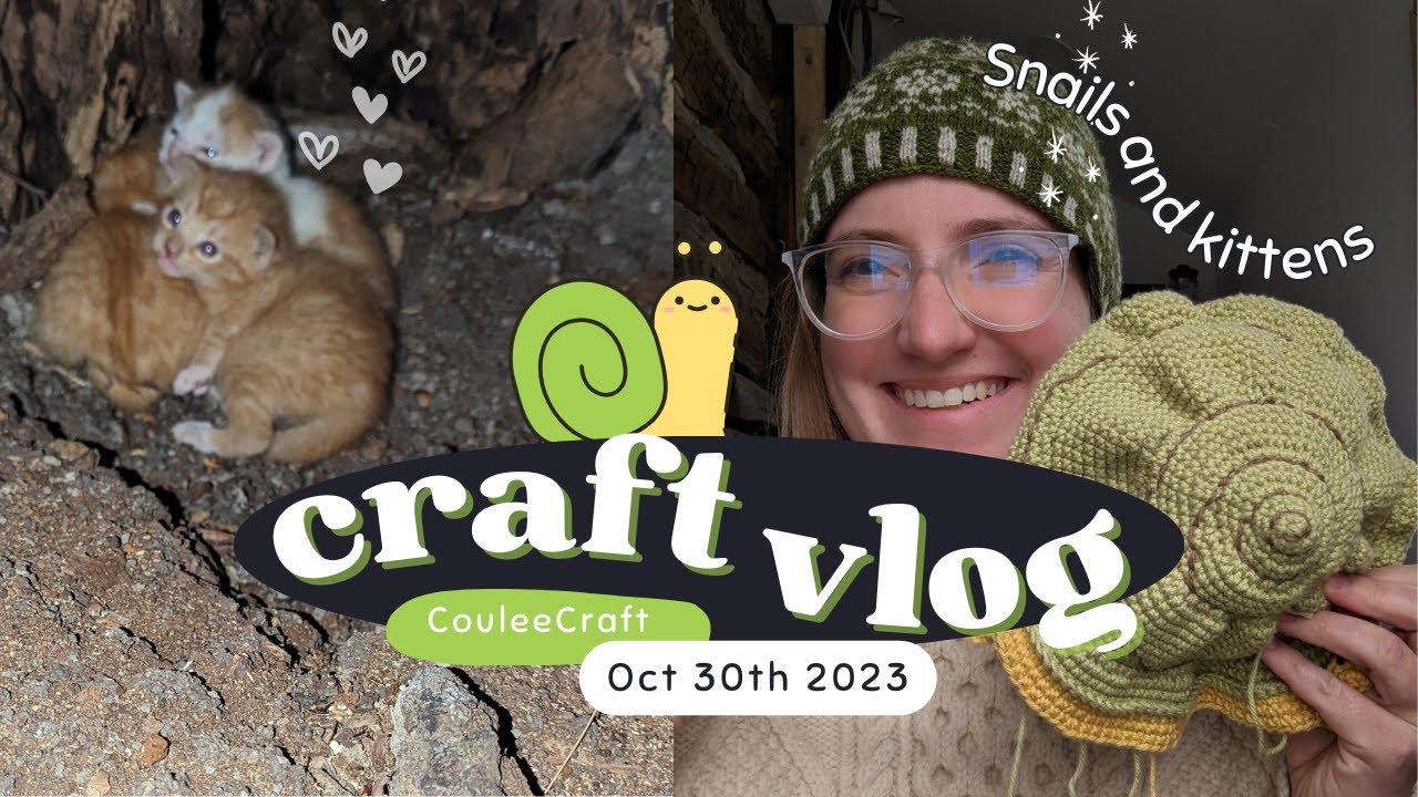 Crochet Snail Backpack design WIP and three orange kittens: Halloween ...