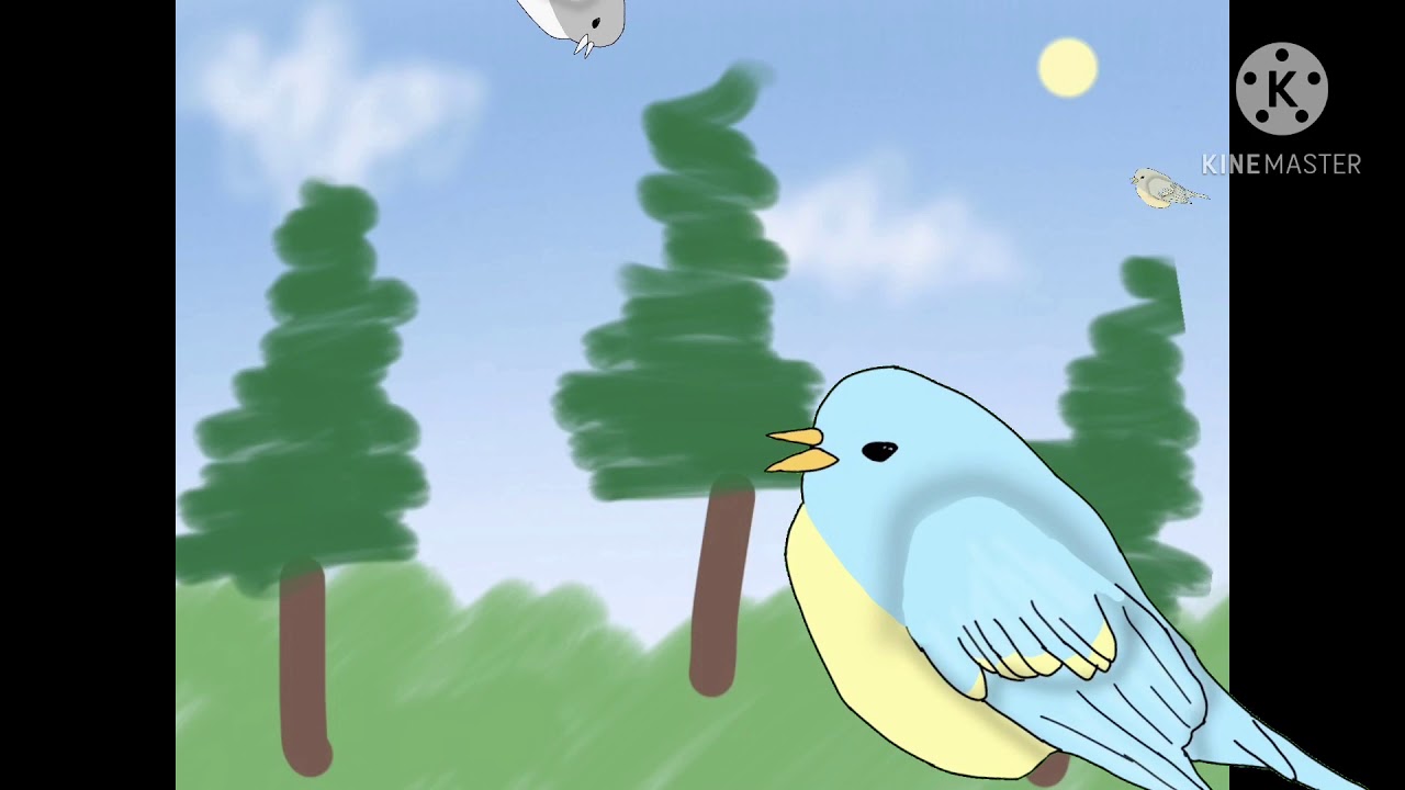 Birds singing and wind blowing animation thing - YouTube