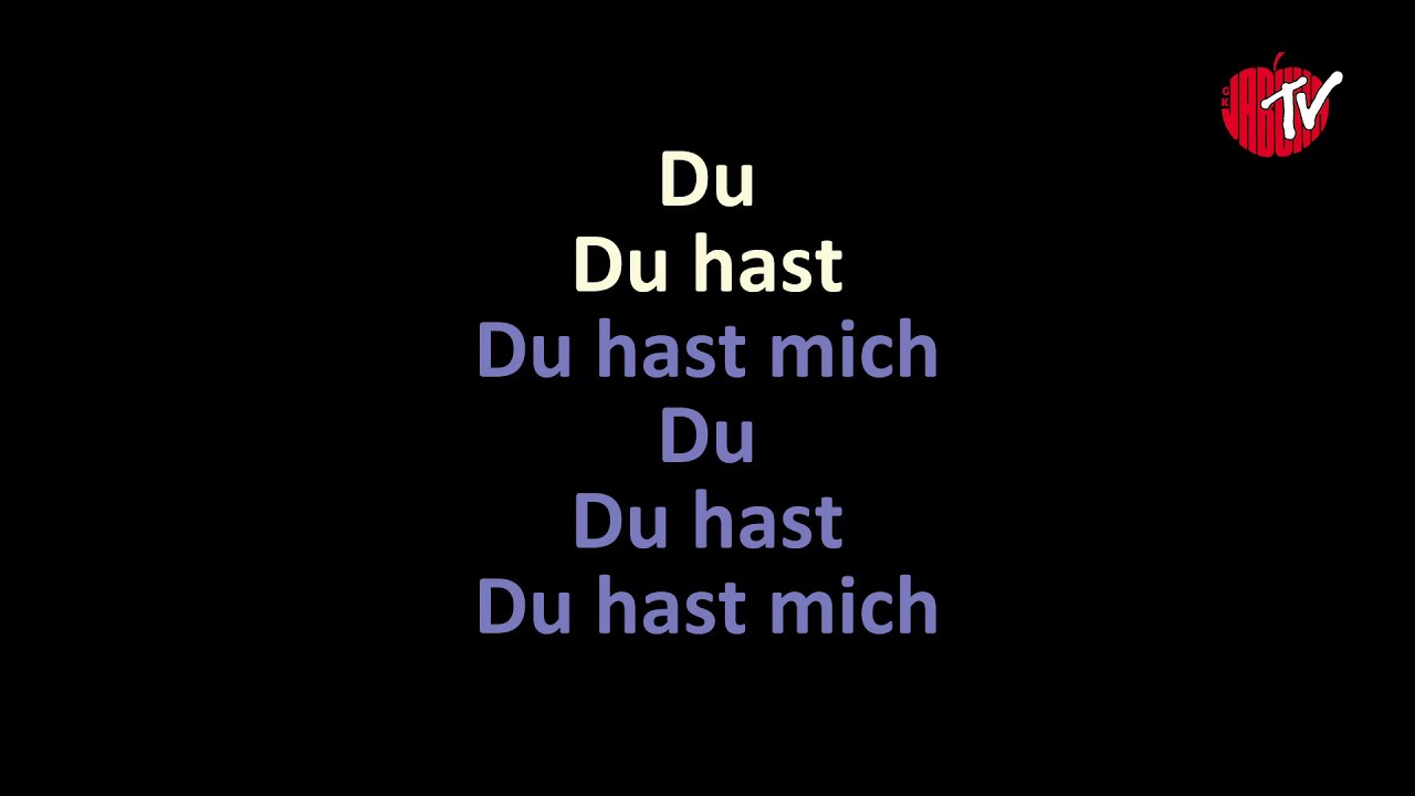 Rammstein - Du hast (Karaoke) - YouTube