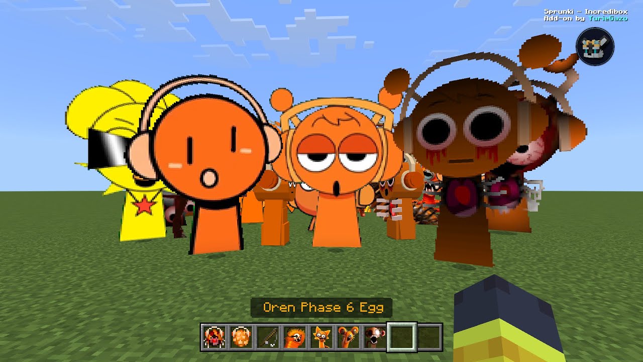 SPRUNKI Oren New Phase UPDATE Incredibox MOD in Minecraft PE - YouTube