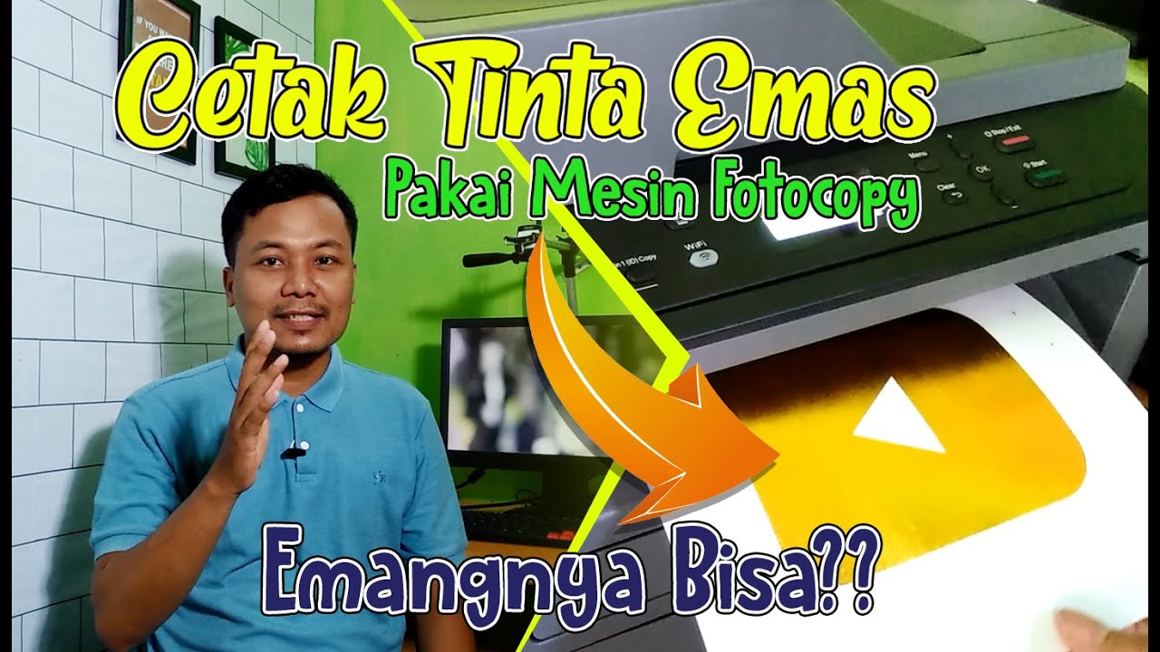 Membuat tulisan warna emas dengan mesin fotocopy | sablon tulisan emas ...