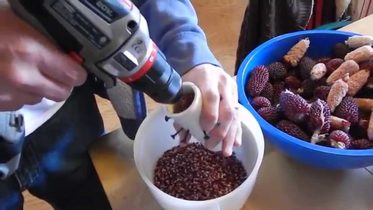 Popcorn sheller - YouTube