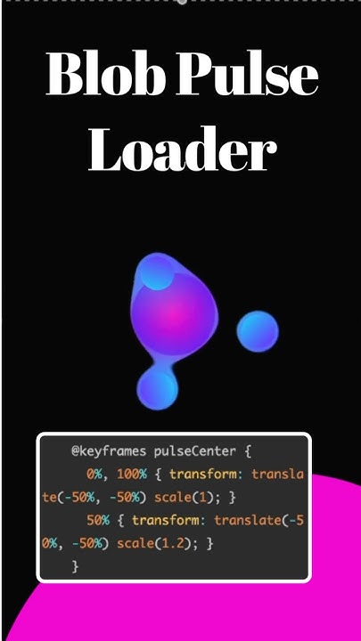 Blob Pulse Loader Animation Using HTML & CSS | No JS! - YouTube