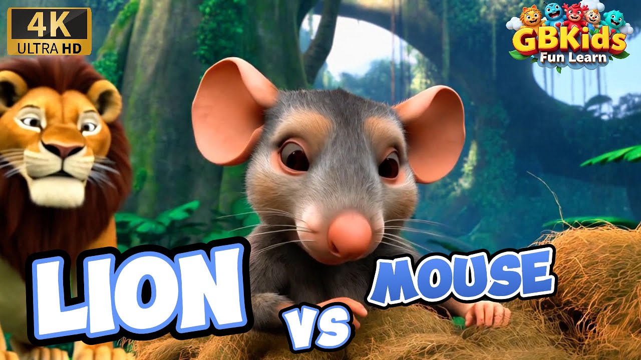 The Lion and the Mouse | Animated Moral Story for Kids | A Tale of ...