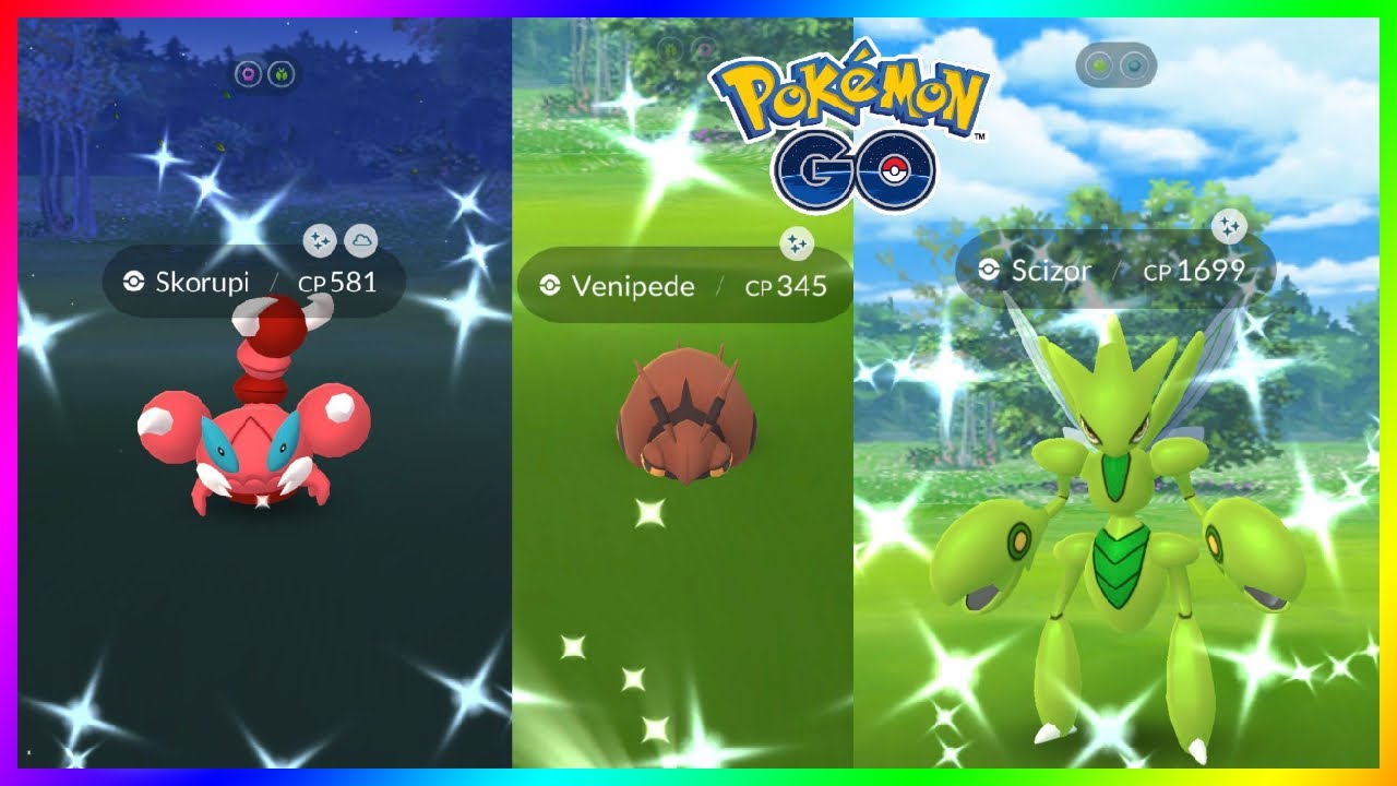 *NEW* BUG OUT EVENT IN POKEMON GO! Shiny Venipede Hunt & Shiny Scizor ...