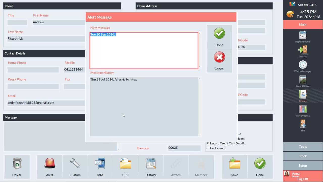 Shortcuts - Adding a client alert message - YouTube