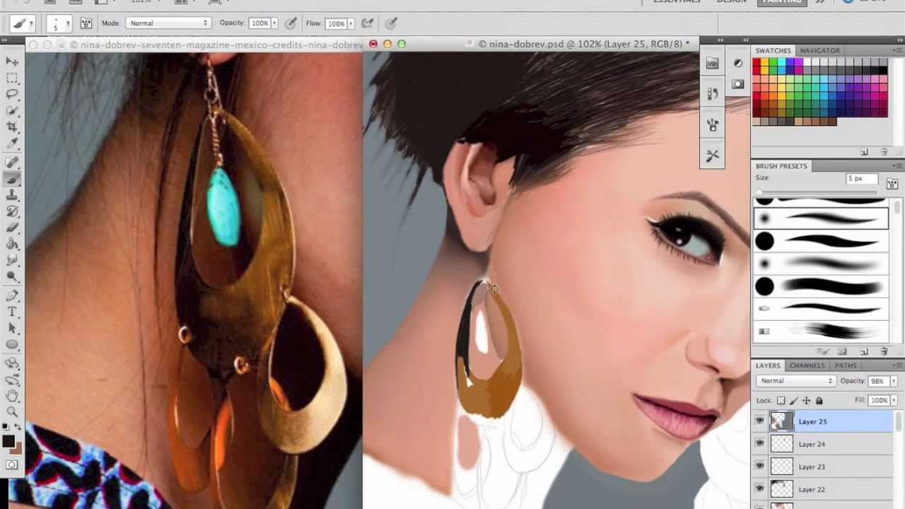 Vampire Diaries Speed Painting part 2 - YouTube