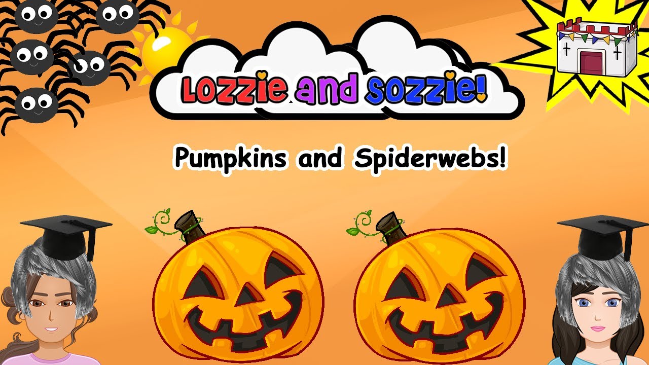Pumpkins and Spider Webs for Halloween with Lozzie and Sozzie - YouTube