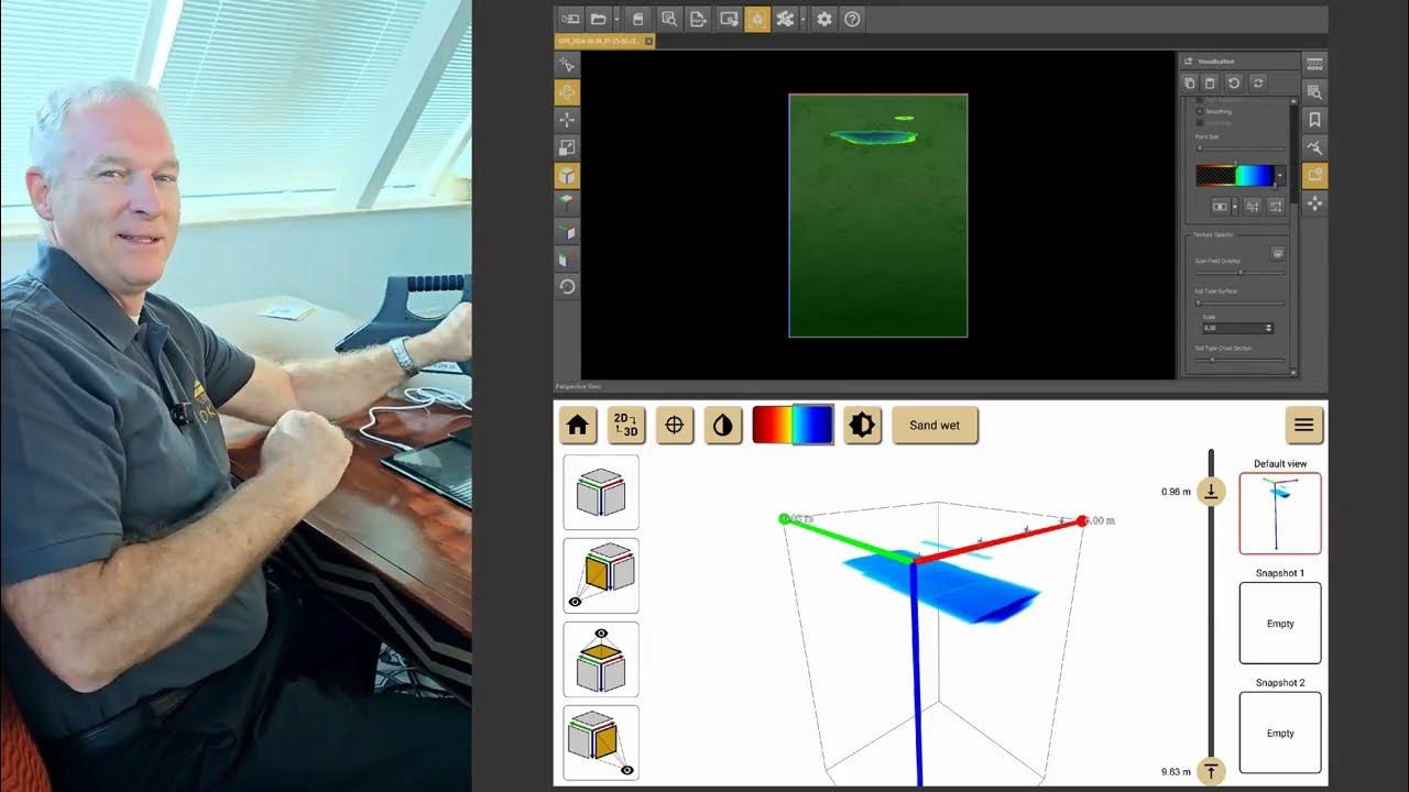 OKM Gepard GPR 3D - 3D Ground Scan Tutorial - YouTube