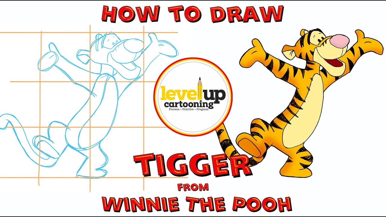 Disney's Tigger Drawing Lesson Step by Step - YouTube