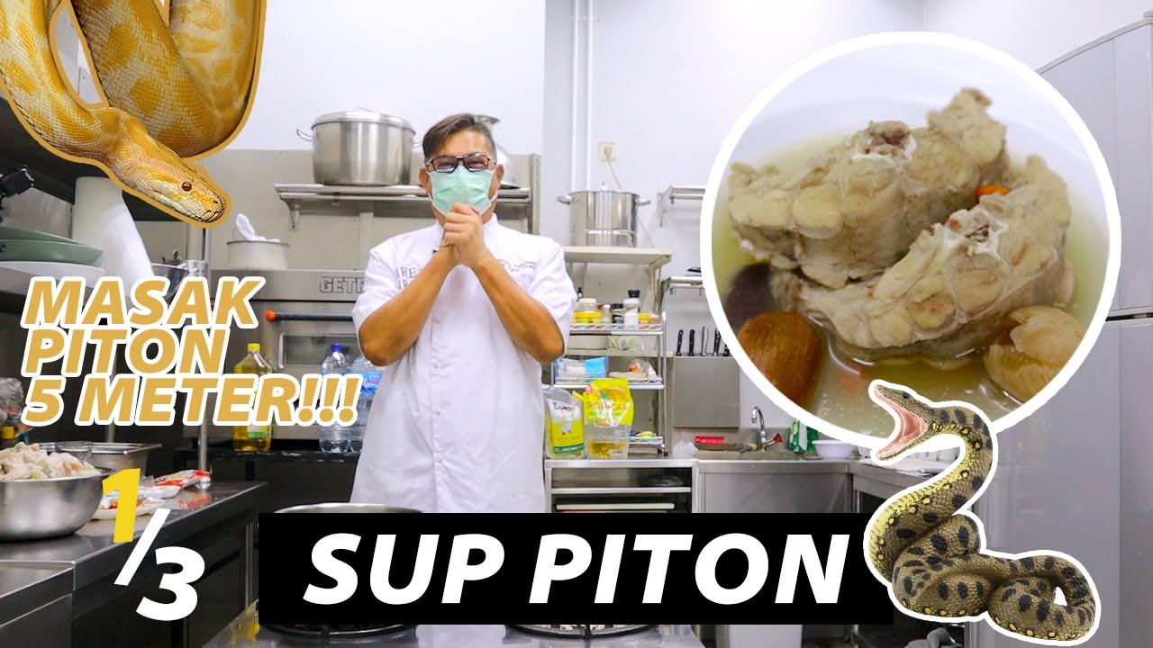 ⚠ ERHAM PENAKHLUK ULAR! ⚠ | INDONESIAN EXTREME FOOD | RESEP SUP PITON ...