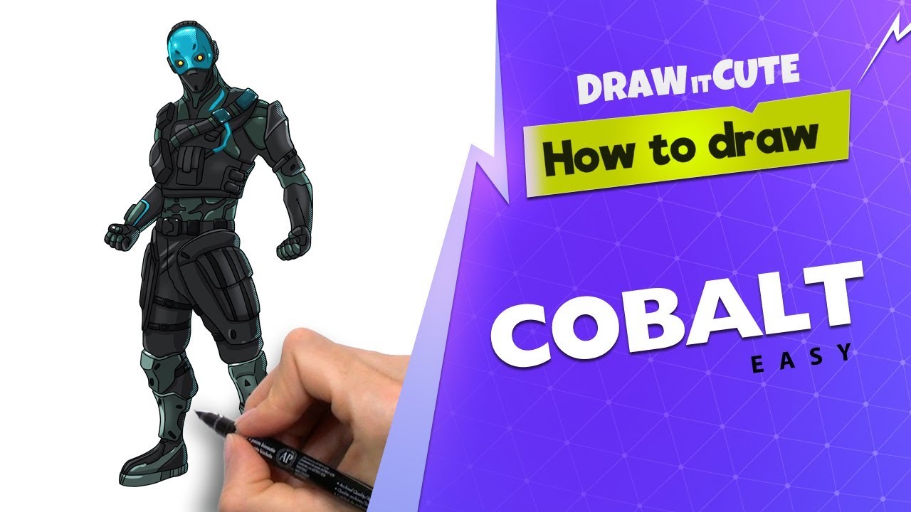 How to draw Cobalt | Fortnite Season 7 Drawing Tutorial - YouTube